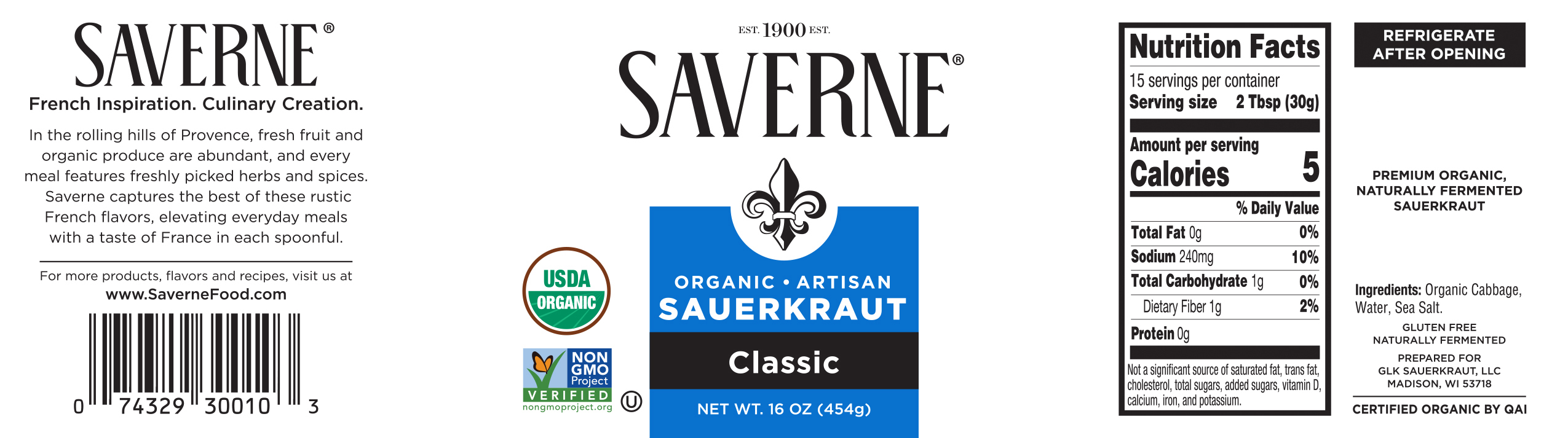 Classic Sauerkraut | Saverne Organic Sauerkraut