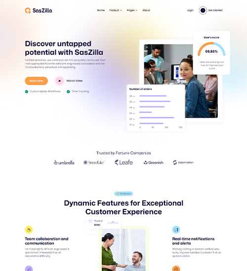 SasZilla - Webflow Ecommerce website template