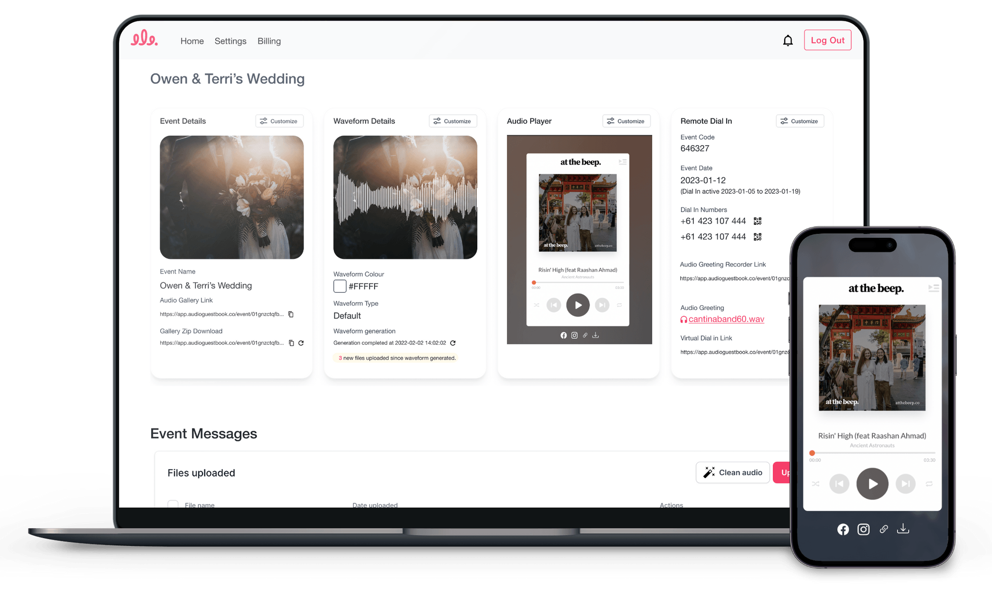 Audio Gallery | Cloud platform for audio guestbooks