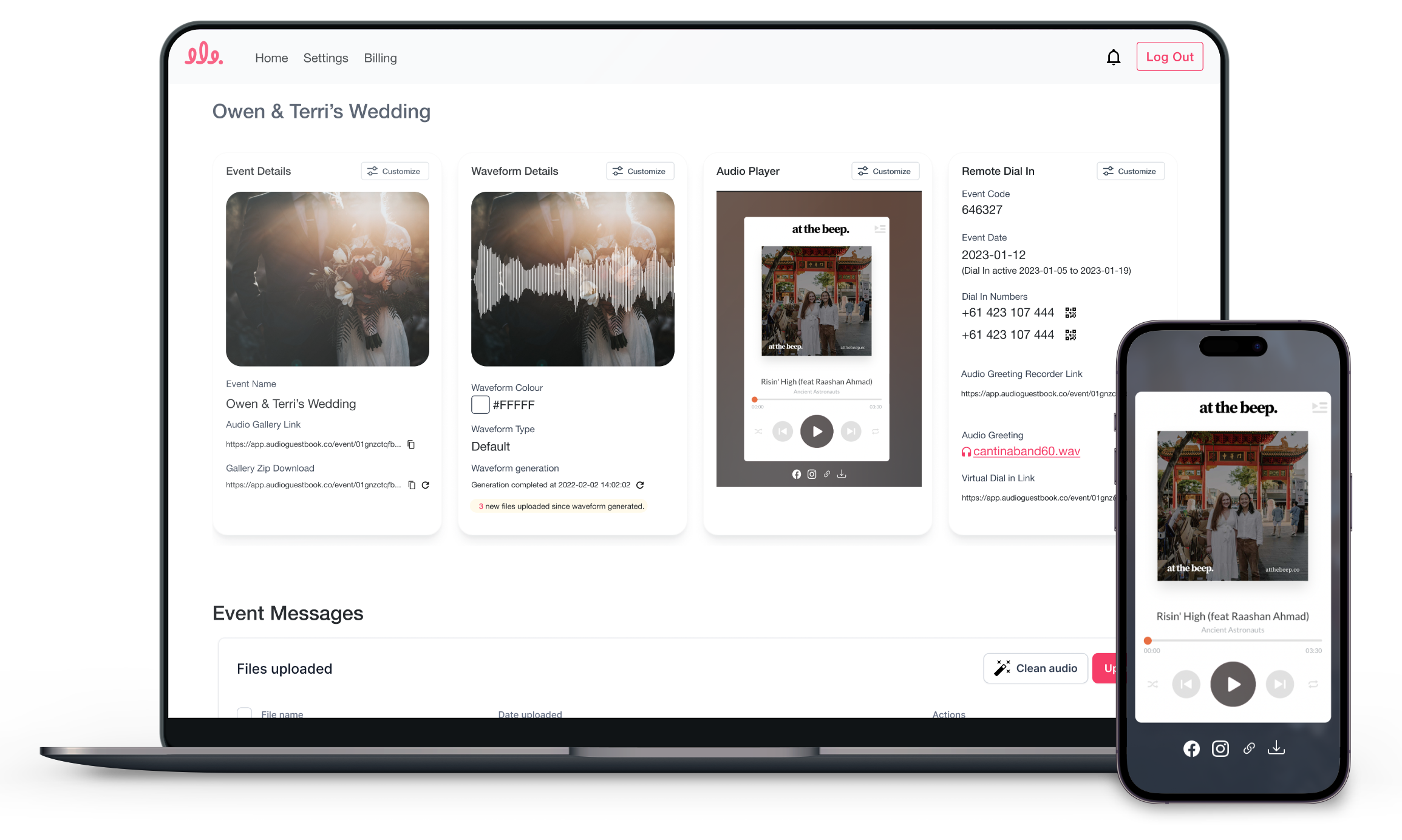 Audio Gallery | Cloud platform for audio guestbooks