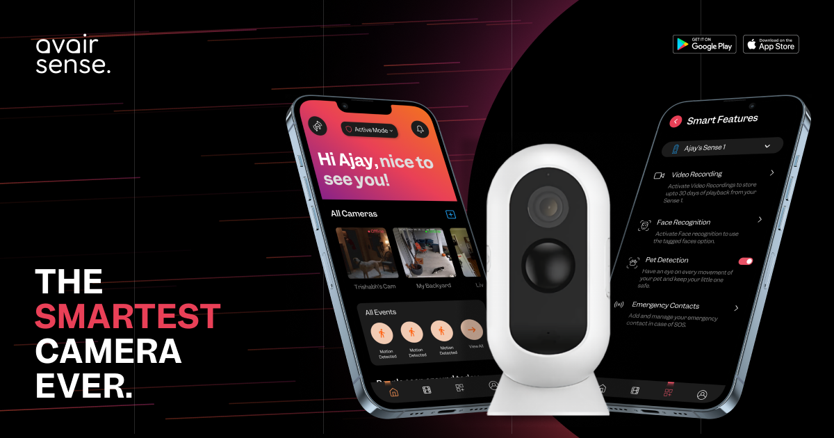 AvairSense | Smart AI Camera for Home | Sense 1