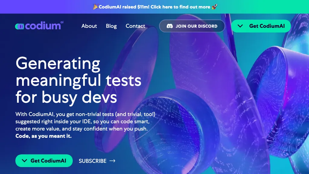 CodiumAI - Nextool AI - Top AI Tools Listing