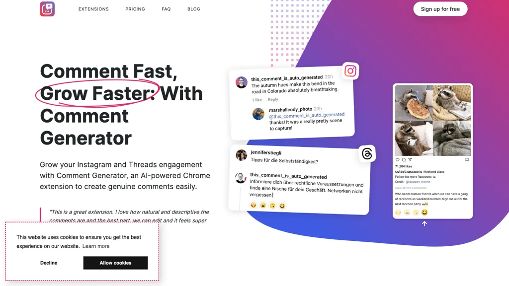 Comment Generator Full Review & Comparisons | Nextool.ai