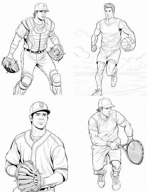 Color Craftables | Coloring Pages | Sports & Athletics - Team Sports