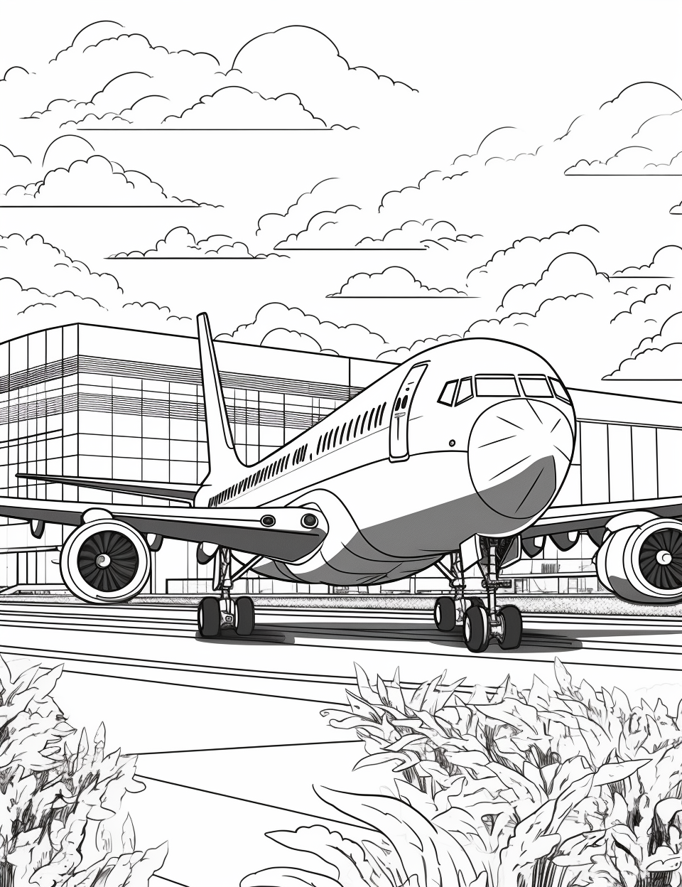 Color Craftables | Coloring Pages | Nature - Built Environment - Airport