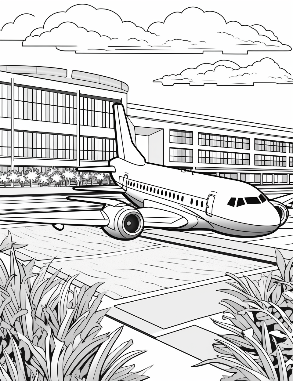 Color Craftables | Coloring Pages | Nature - Built Environment - Airport