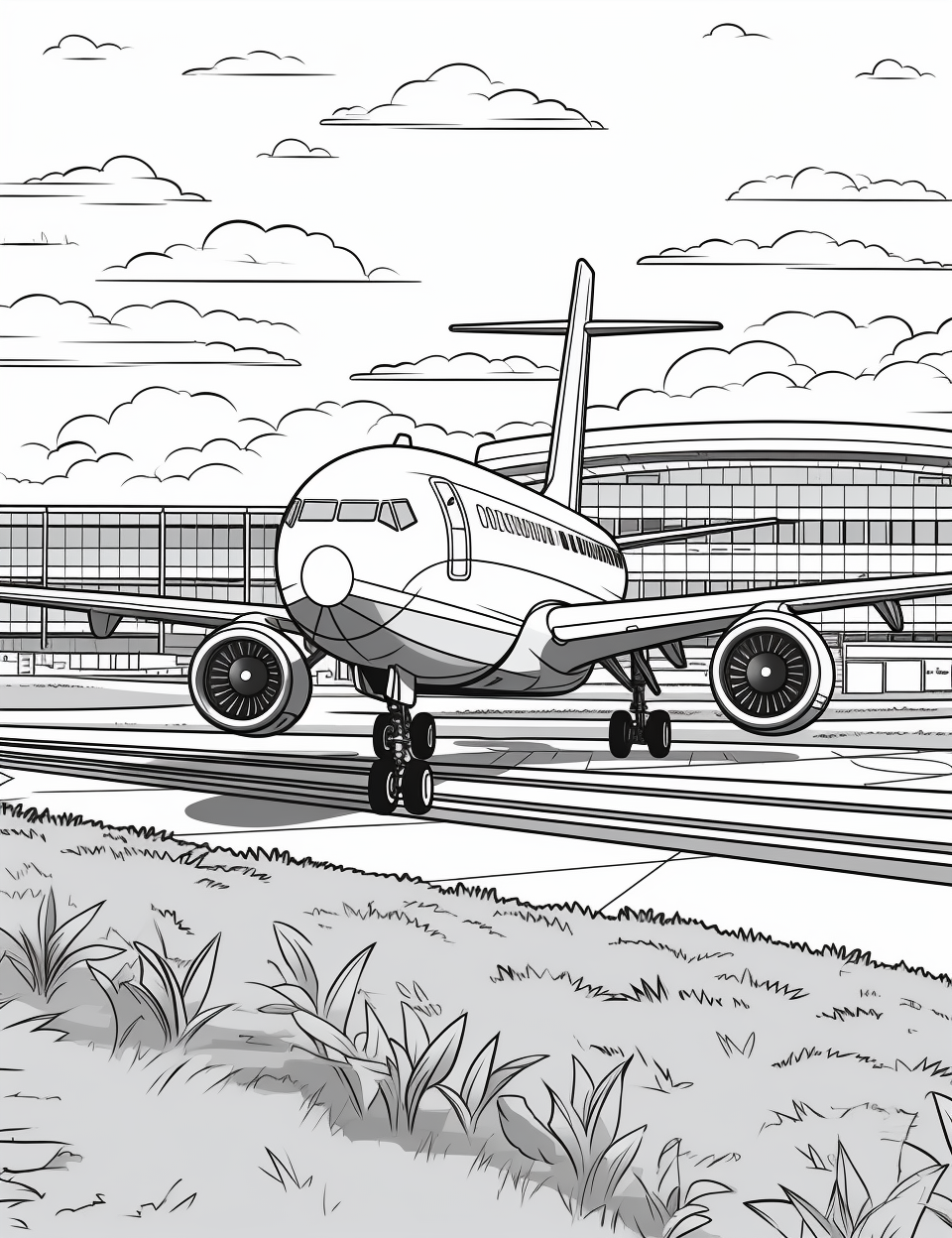 Color Craftables | Coloring Pages | Nature - Built Environment - Airport