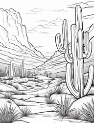 Color Craftables | Coloring Pages | Nature - Deserts - Desert Plateaus