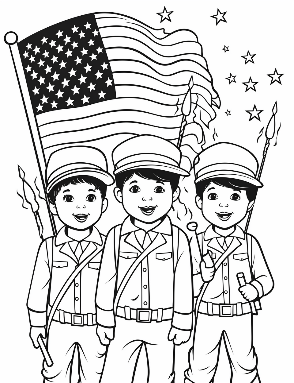 Color Craftables | Coloring Pages | Holiday - 4th of July - Soldiers