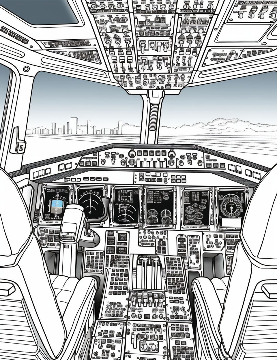 Color Craftables | Coloring Pages | Aviation - Aviation Elements - Cockpits