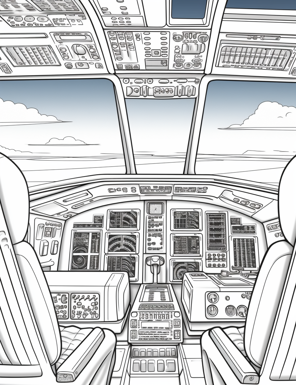 Color Craftables | Coloring Pages | Aviation - Aviation Elements - Cockpits