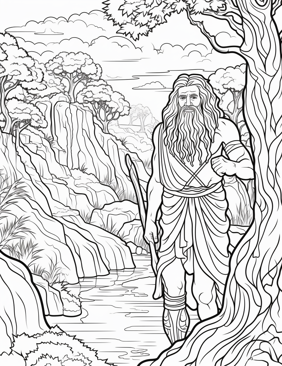 Color Craftables | Coloring Pages | Prehistoric & Cavemen - Landscapes ...