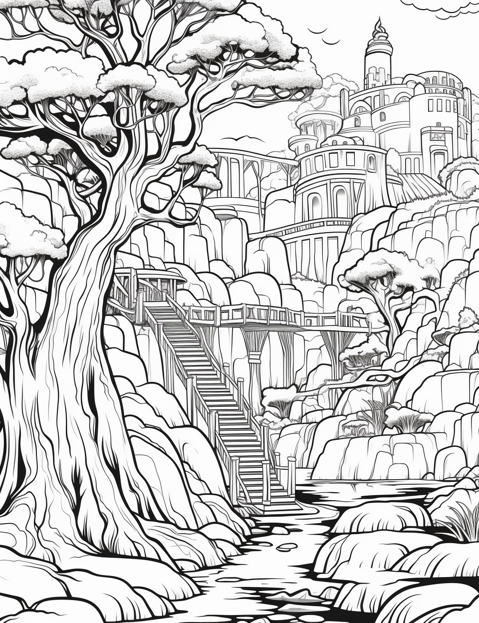 Color Craftables | Coloring Pages | Prehistoric & Cavemen - Landscapes ...