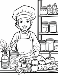 Color Craftables | Coloring Pages | Food & Beverage - Cooking Scenes ...
