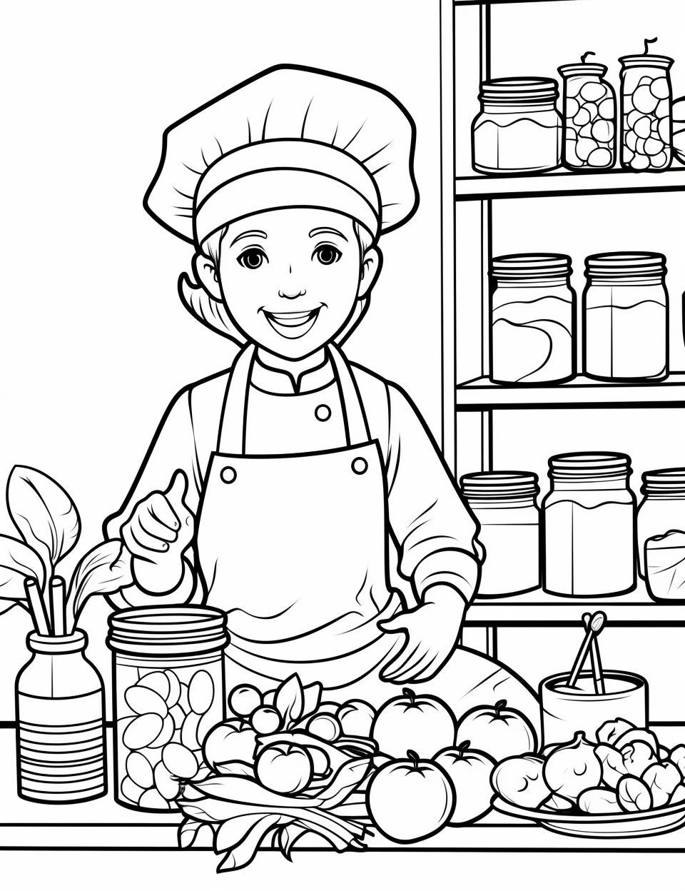 Color Craftables | Coloring Pages | Food & Beverage - Cooking Scenes