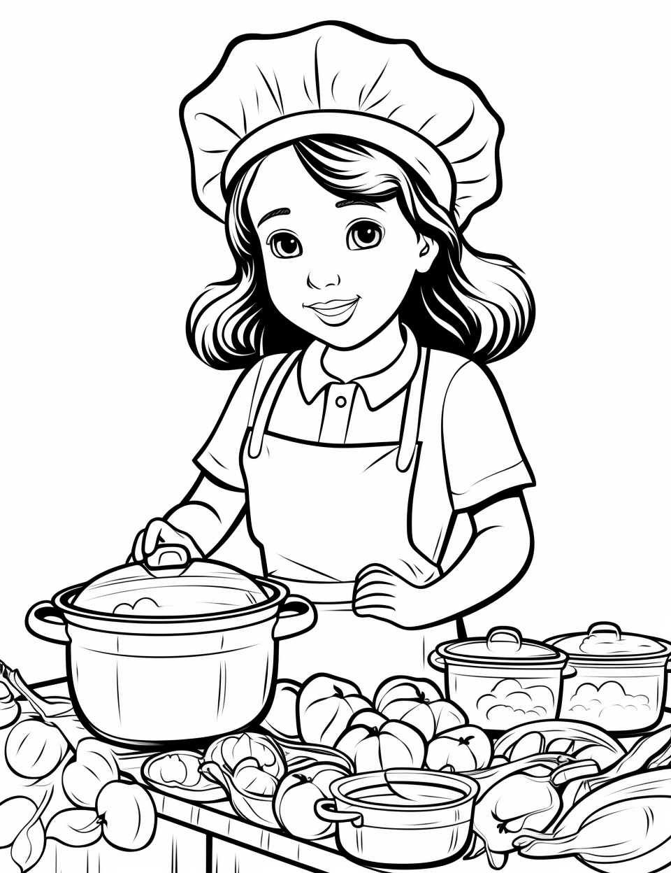 Color Craftables | Coloring Pages | Food & Beverage - Cooking Scenes