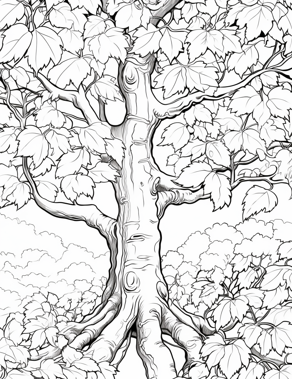 Color Craftables | Coloring Pages | Nature - Trees - Maple