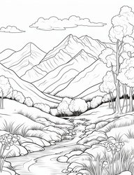 Color Craftables | Coloring Pages | Nature - Landscapes - Hill