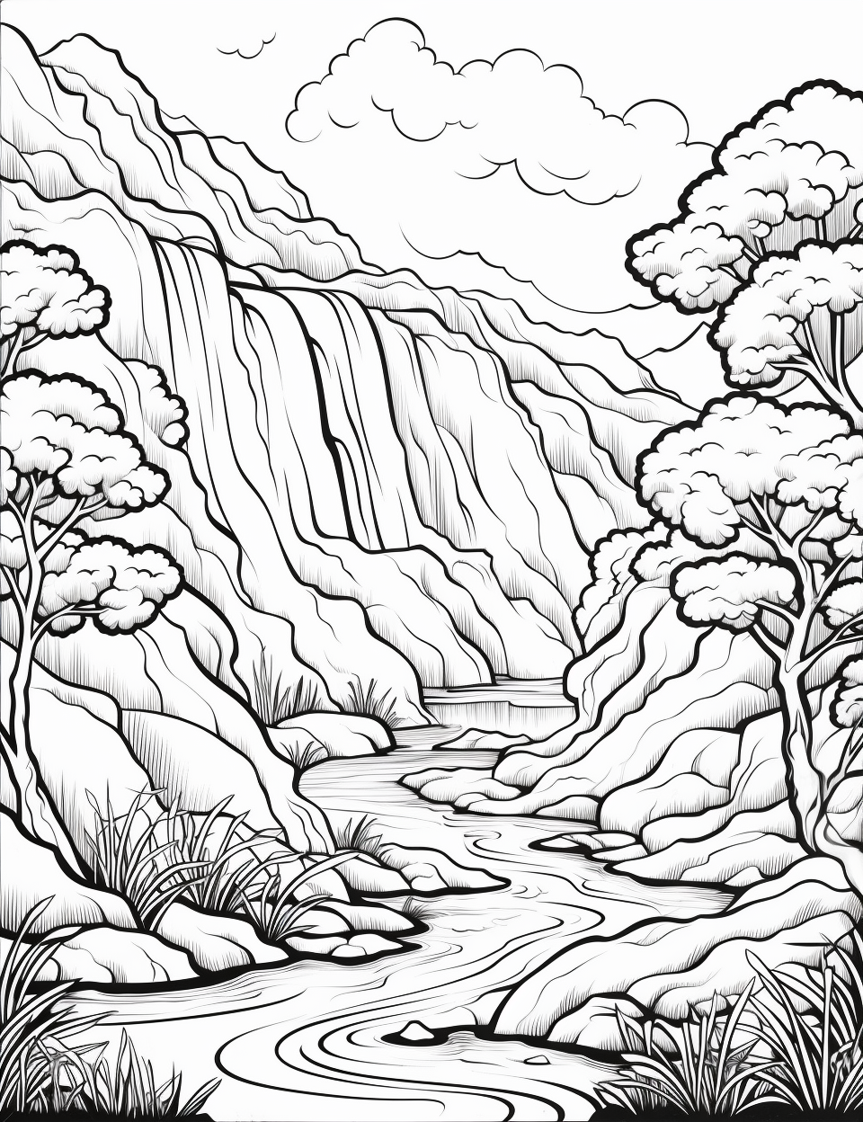 Color Craftables | Coloring Pages | Nature - Landscapes - Hill