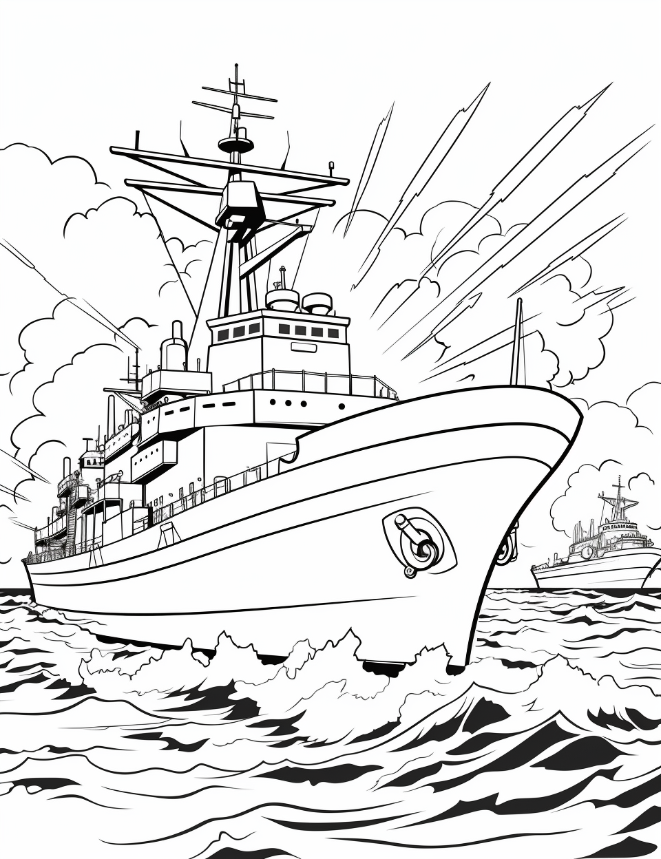 Color Craftables | Coloring Pages | Military & War - Weapons - Battleships