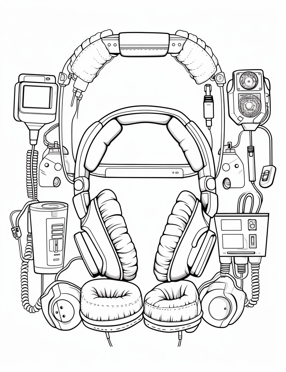 Color Craftables | Coloring Pages | Objects - Electronics - Headphones