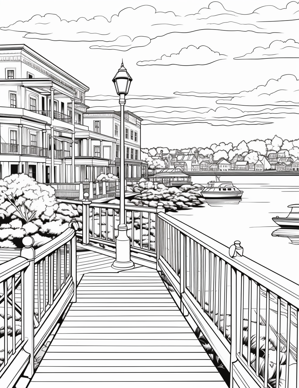 Color Craftables | Coloring Pages | Nature - Built Environment - Harbor