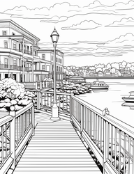 Color Craftables | Coloring Pages | Nature - Built Environment - Harbor