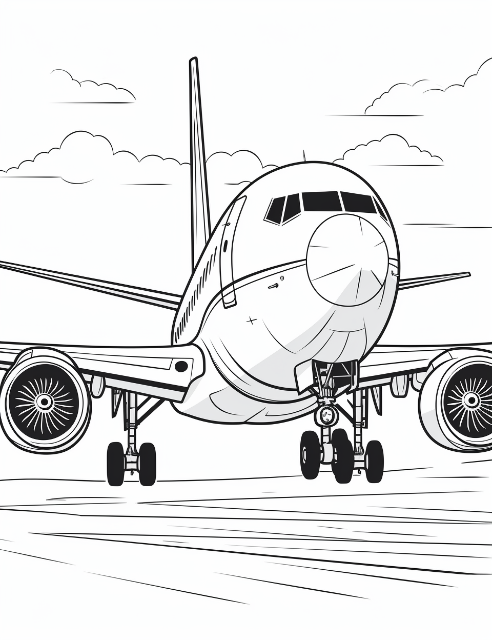 Color Craftables | Coloring Pages | Commercial Airplane Coloring Pages