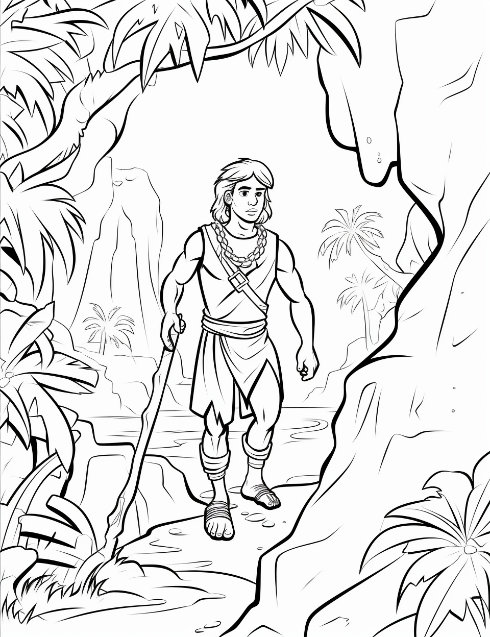 Color Craftables | Coloring Pages | Prehistoric & Cavemen - Landscapes ...