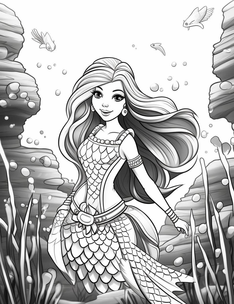 Color Craftables | Coloring Pages | Mythical Creatures - Mermaid - Cave ...