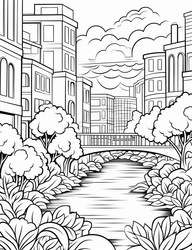 Color Craftables | Coloring Pages | Nature - Built Environment - Playground
