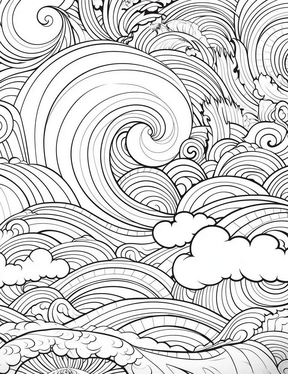 Color Craftables | Coloring Pages | Nature - Weather Phenomena - Hurricanes