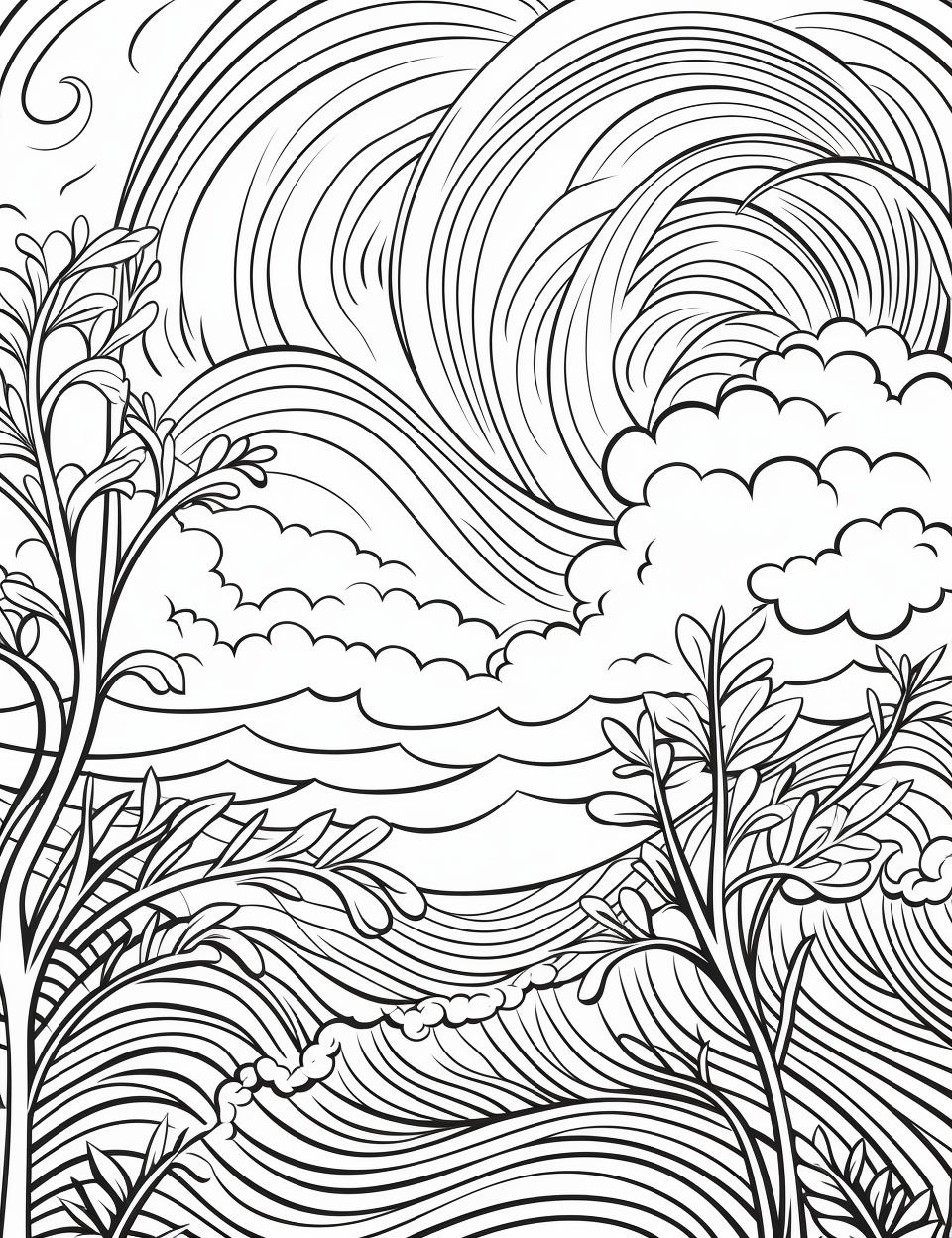 Color Craftables | Coloring Pages | Nature - Weather Phenomena - Hurricanes