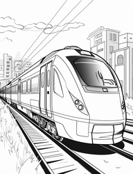 Color Craftables | Coloring Pages | Vehicles - Modern - Bullet Train