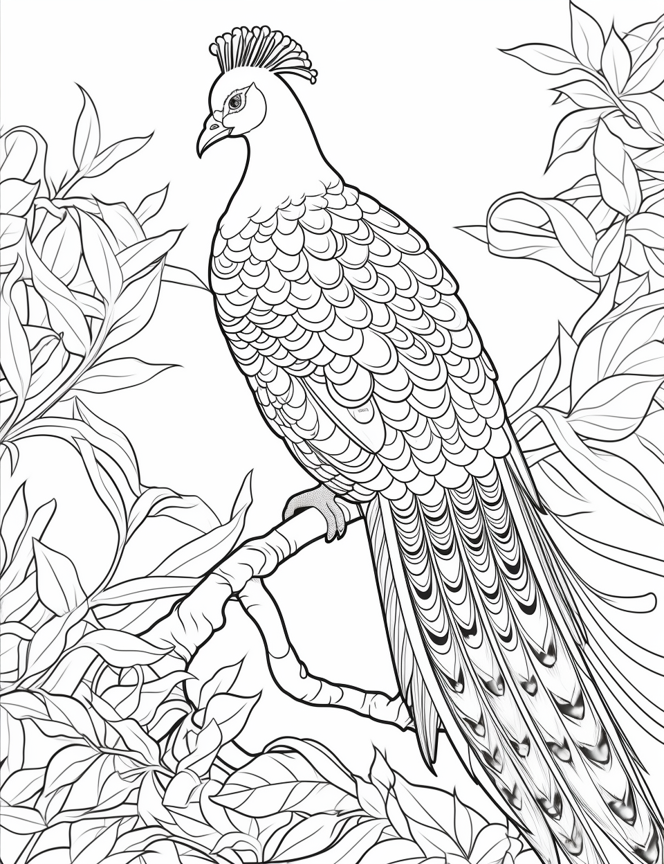Color Craftables | Coloring Pages | Animal - Birds - Peacocks