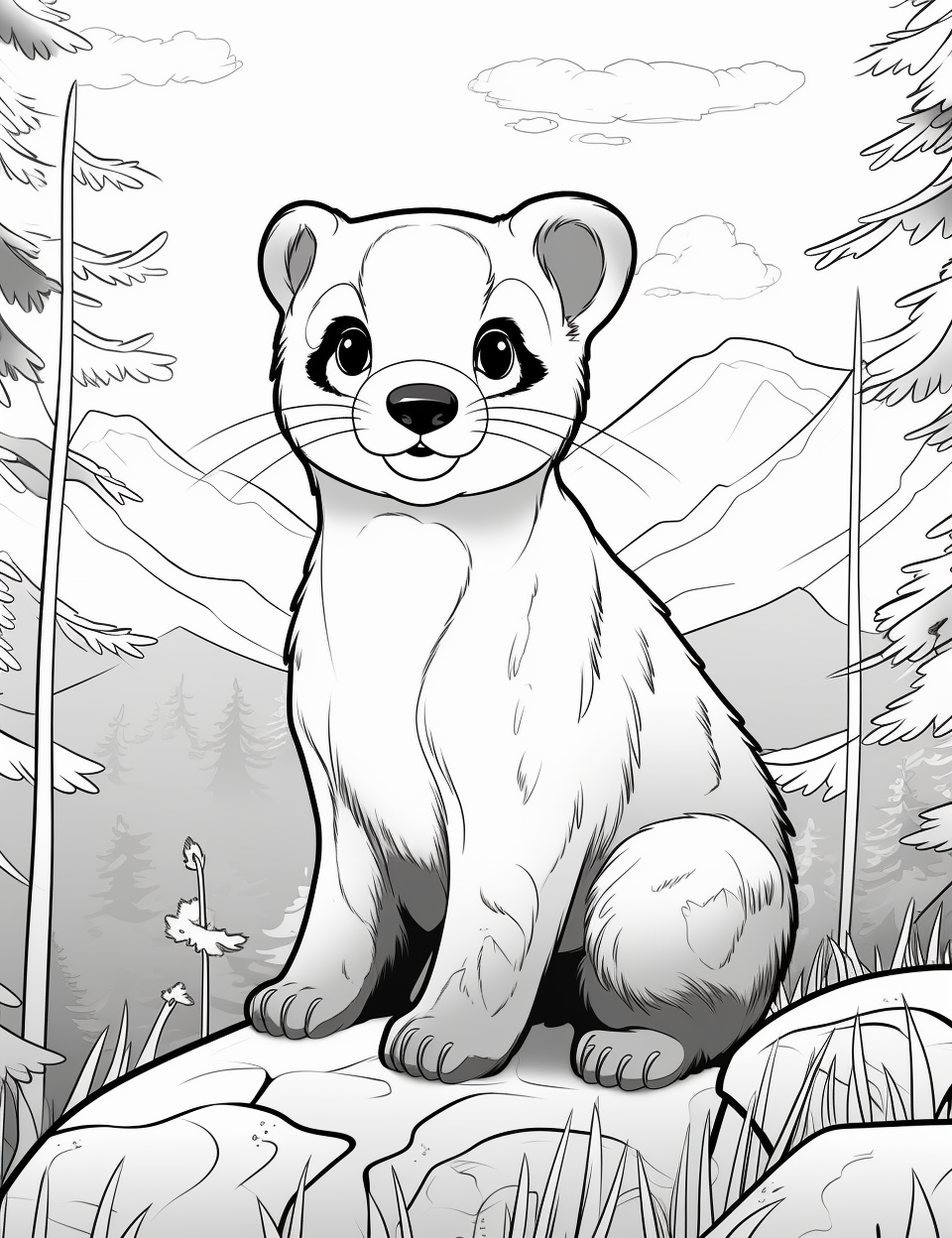 Color Craftables | Coloring Pages | Animal - Domestic - Ferrets