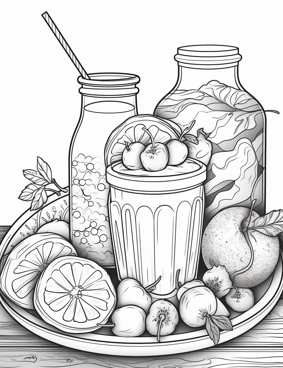 Color Craftables | Coloring Pages | Food & Beverage - Drinks - Juice