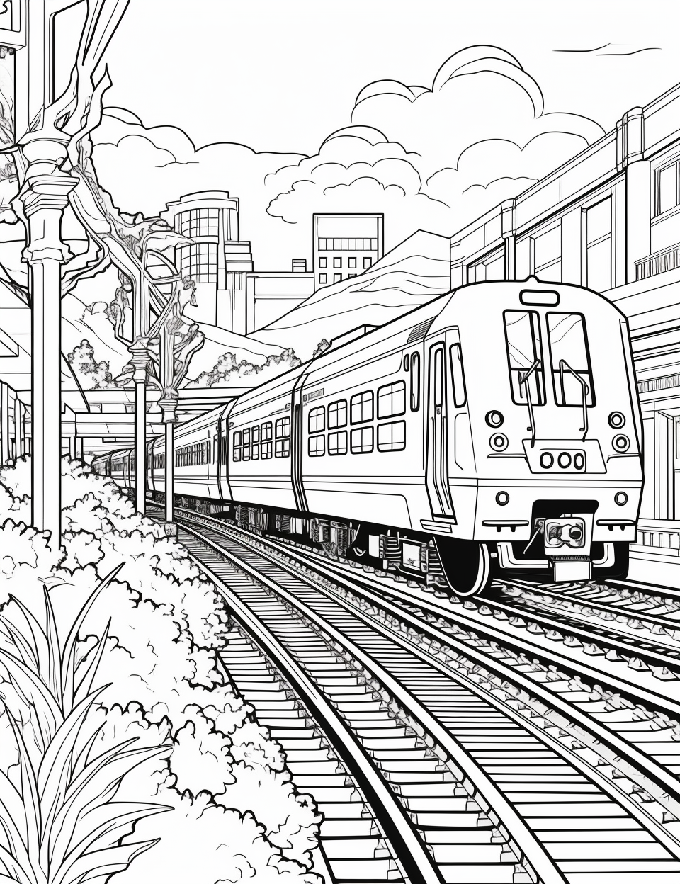 Color Craftables | Coloring Pages | Nature - Built Environment - Train ...