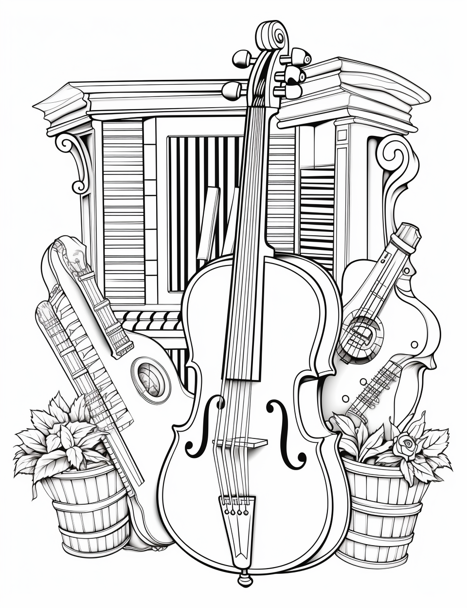 Color Craftables | Coloring Pages | Objects - Musical Instruments