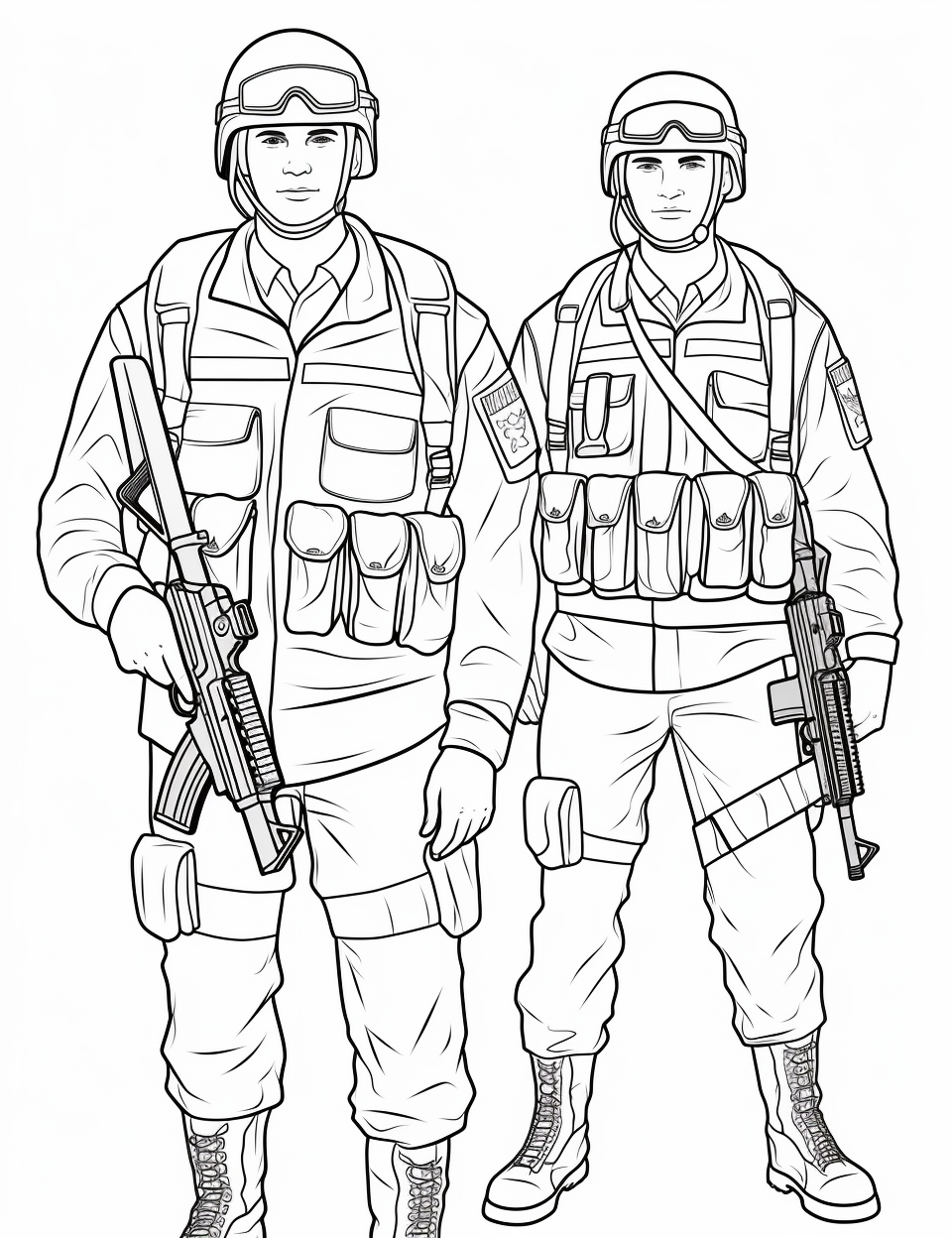 Color Craftables | Coloring Pages | Military & War - Soldiers - Uniforms