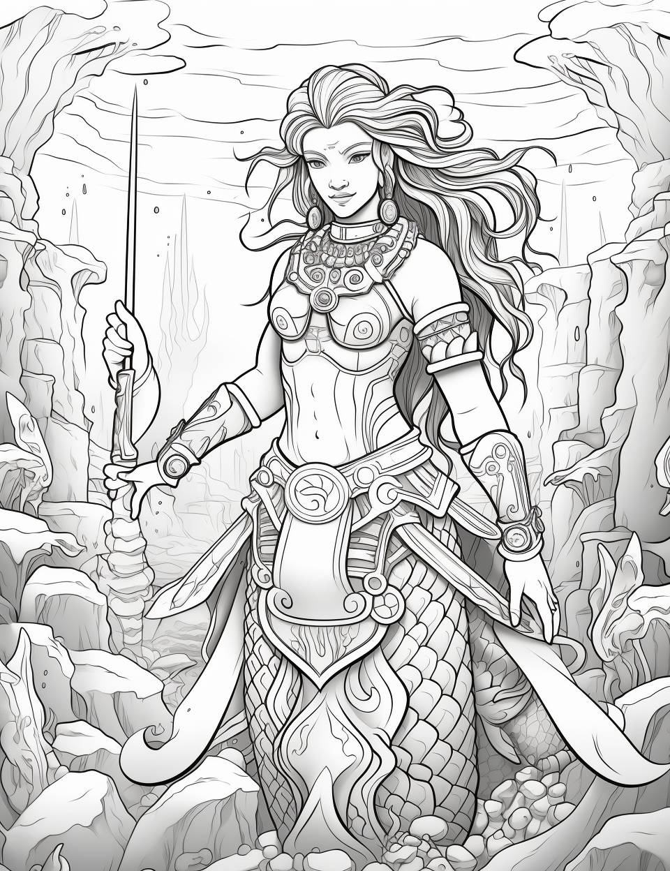 Color Craftables | Coloring Pages | Mythical Creatures - Mermaid ...
