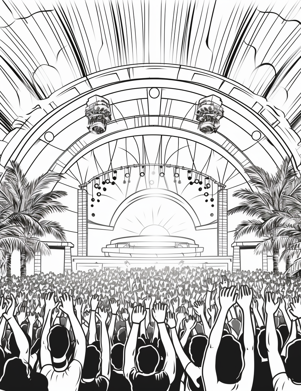Color Craftables | Coloring Pages | People - Adults - Attending a Concert