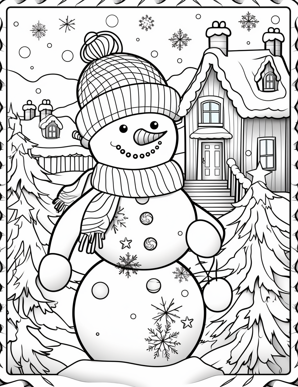 Color Craftables | Coloring Pages | Seasons - Winter - Snowman
