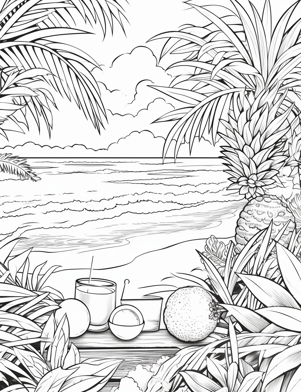 Color Craftables | Coloring Pages | Seasons - Summer - Sun and Beach