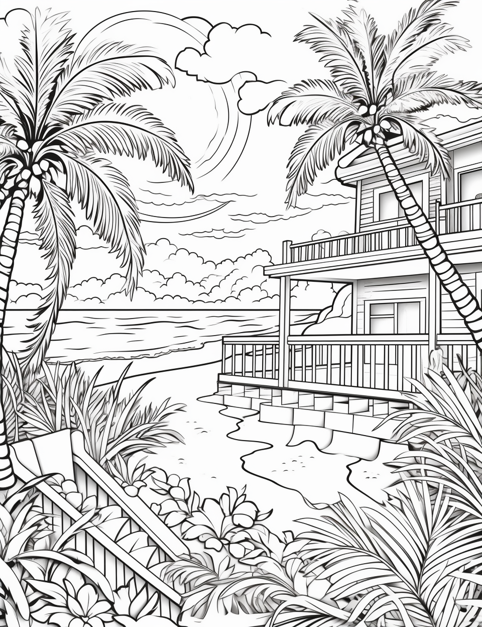 Color Craftables | Coloring Pages | Seasons - Summer - Sun and Beach