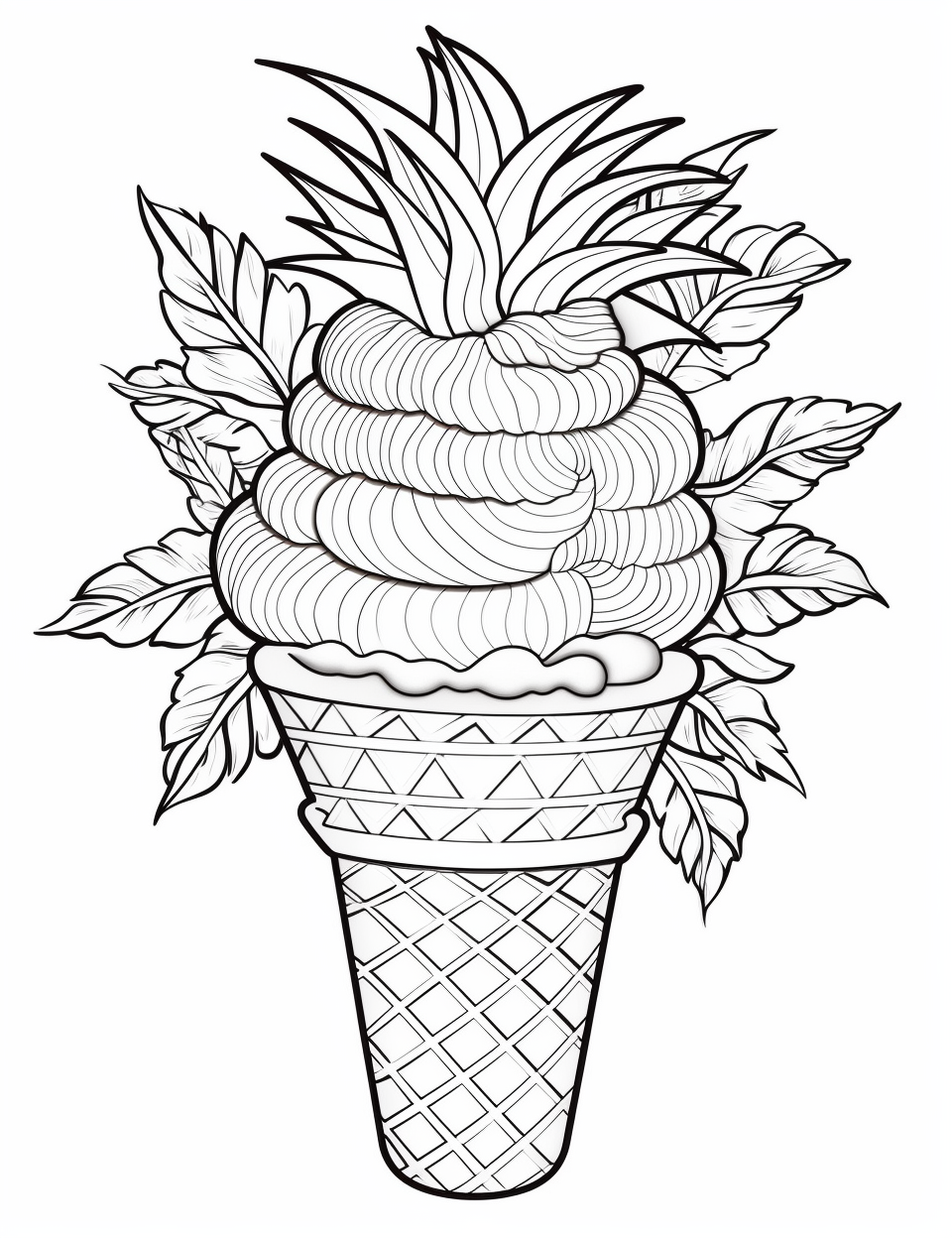 Color Craftables | Coloring Pages | Seasons - Summer - Ice Cream Cone