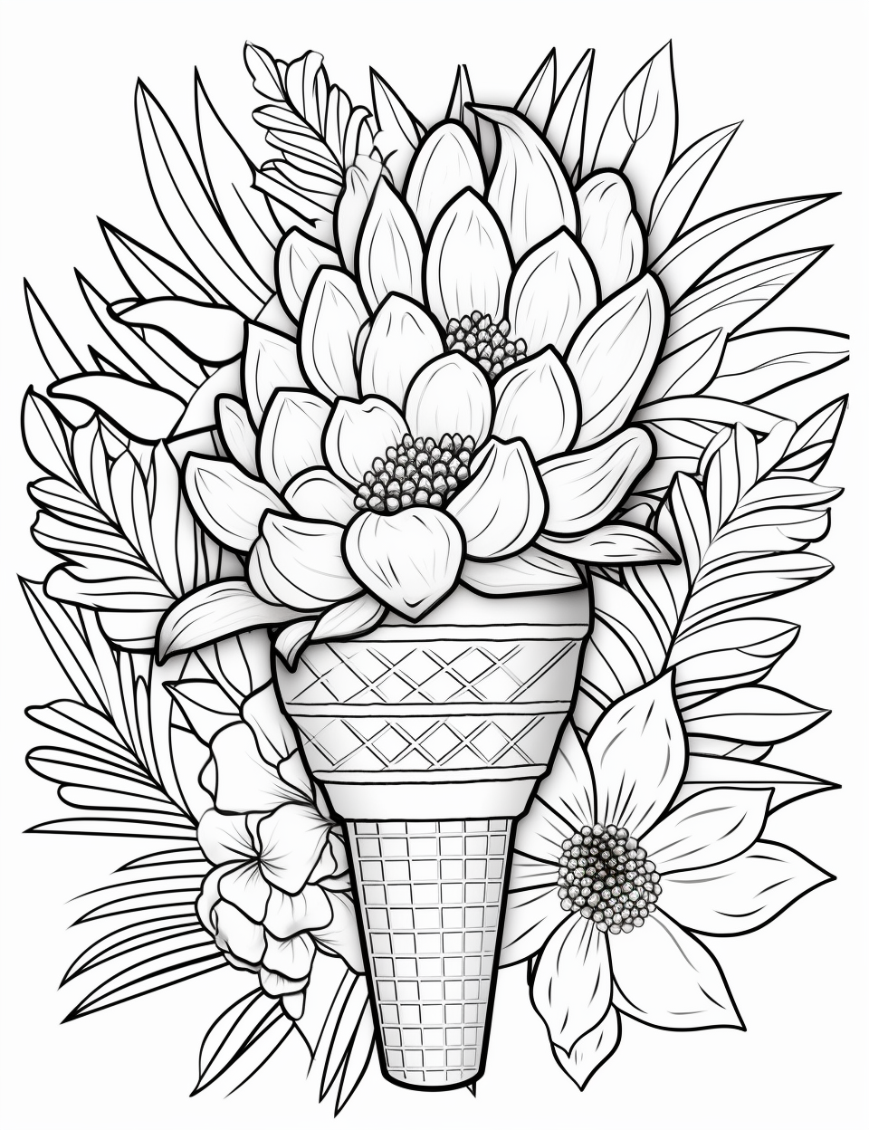 Color Craftables | Coloring Pages | Seasons - Summer - Ice Cream Cone