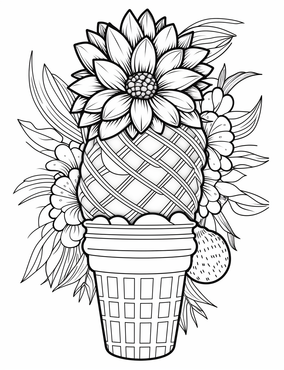 Color Craftables | Coloring Pages | Seasons - Summer - Ice Cream Cone