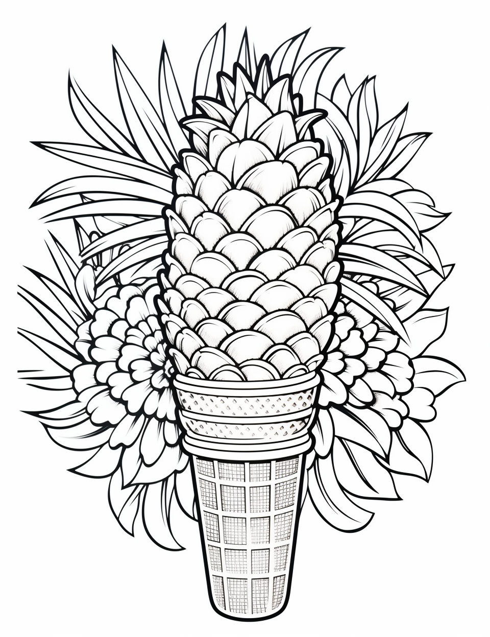 Color Craftables | Coloring Pages | Seasons - Summer - Ice Cream Cone
