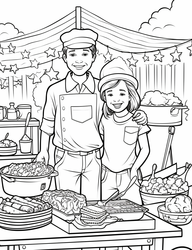 Color Craftables | Coloring Pages | Holiday - 4th of July - BBQ Picnic